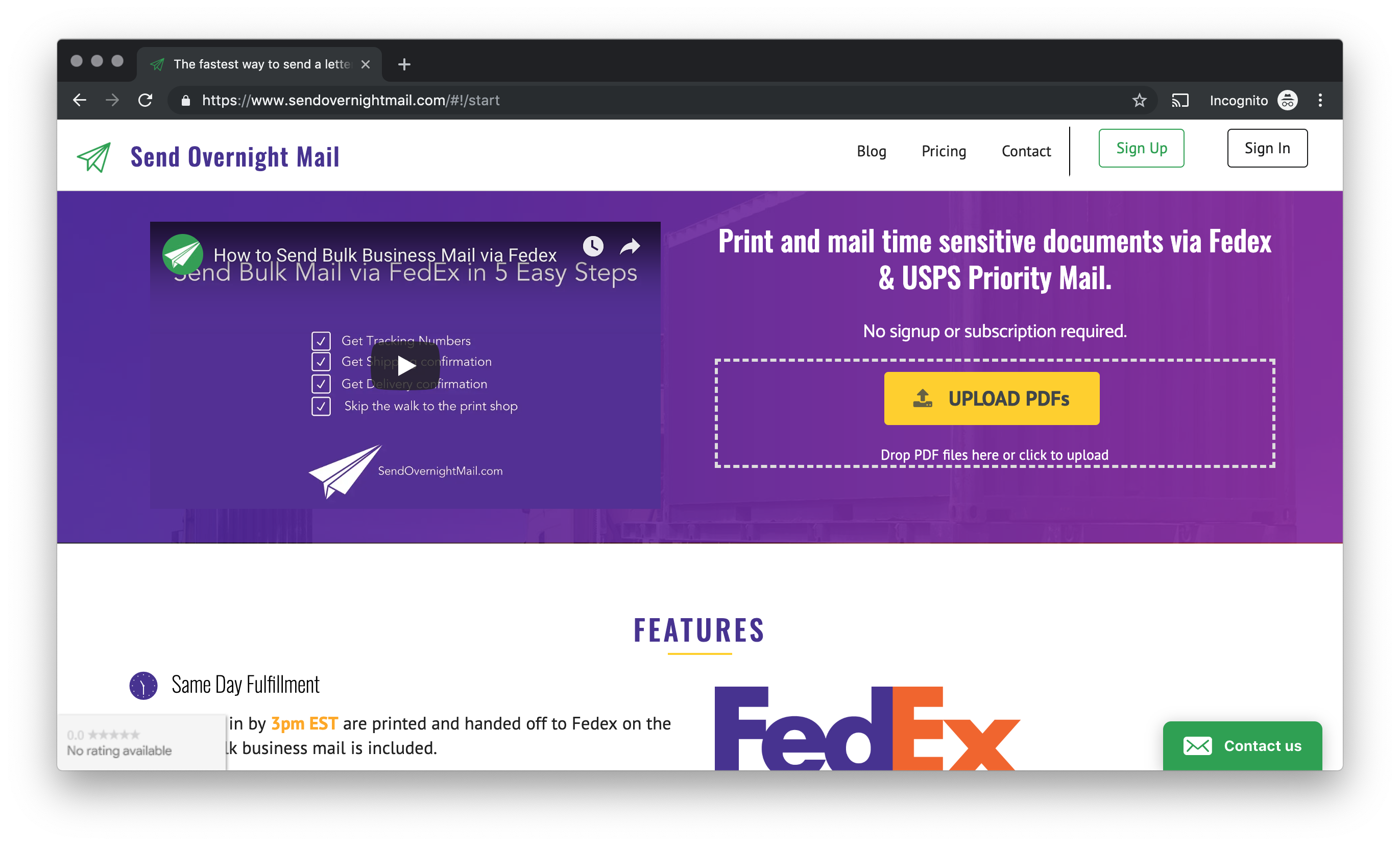 SendOvernightMail Is The Fastest Way To Send A Letter